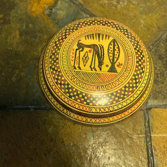 None | Accents | Greek Ancient Ceramic Replica Pottery Pyxis Box ...